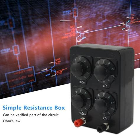 Deliqiba Variable Decade Resistor 0 9999 Ohm Simple Resistance Box