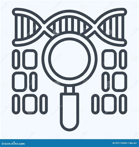 Icon Genetic Code Related To Biochemistry Symbol Line Style Simple Design Editable Stock