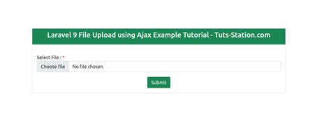 Laravel 9 File Upload Using Ajax Example Tutorial Stuffcoder