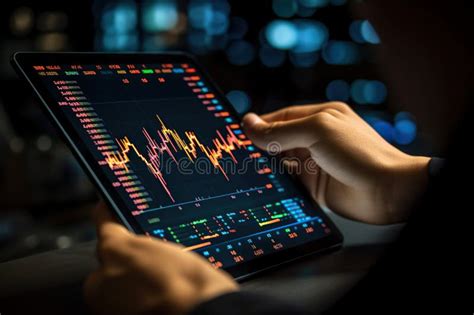 Human Hand Using Laptop Or Tablet Close Up View Stock Illustration Illustration Of