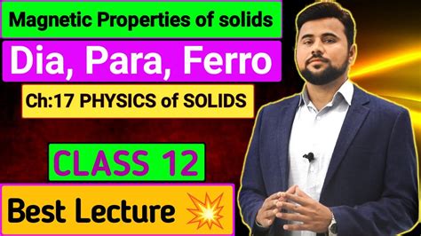 Magnetic Properties Of Solid💥 Diamagnetic Paramagnetic