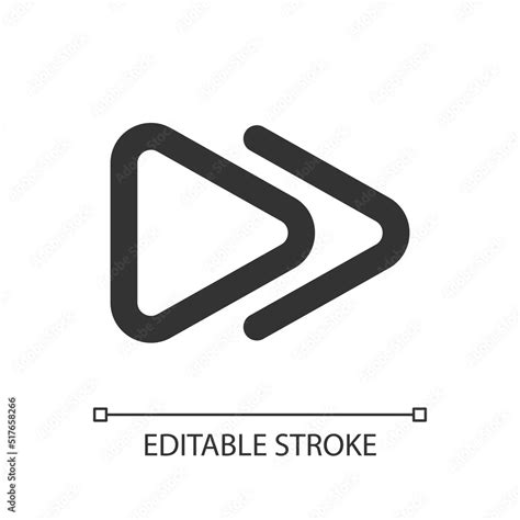 Fast Forward Button Pixel Perfect Linear Ui Icon Music Player Bar