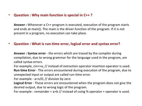 c questions and answers