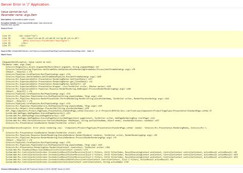 Sitecore 8 MVC When The Errors Are Not Telling You What Is Wrong