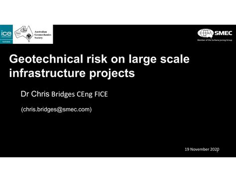 Geotechnical Risk On Large Scale Infrastructure Projects Ppt