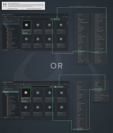 Ue Tip Show All Redirectors