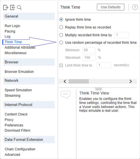 Loadrunner Runtime Settings Think Time