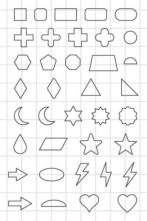 Basic Shape Outline Svg Png Simple Geometry Shapes