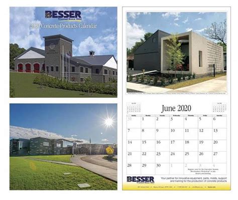 2021 Concrete Calendar Seeking Project Photos Besser Company