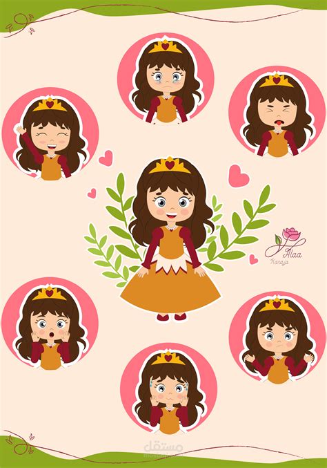 ⭐رسم شخصية بنت بستايل كرتوني مع الحالات الشعورية والـ Model Sheet⭐ مستقل