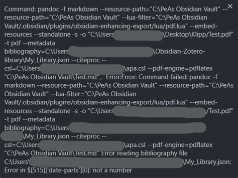 cannot export via pandoc enhancing exports help obsidian forum