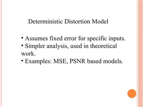 Distortion Criteriamodelsscalar Quantization Pptx