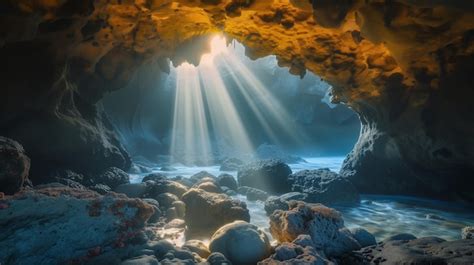 Premium Photo Inside A Cave