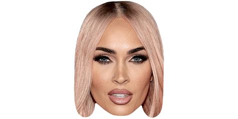Megan Fox Pink Hair Mask Celebrity Cutouts