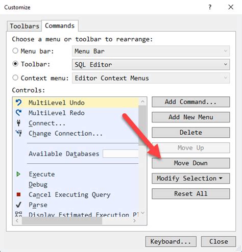 Shortcut Adding Multi Level Undo Redo To The Ssms Toolbar The Bit Bucket