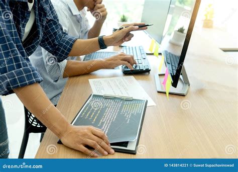 Programmer Work With Developing Programming Stock Image Image Of