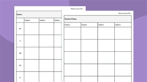 Free Lesson Plan Template Bundle Daily Weekly And Monthly Editable