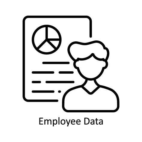 Employee Data Vector Outline Icon Design Illustration Product