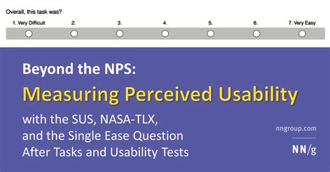 Beyond The Nps Measuring Perceived Usability With The Sus Nasa Tlx