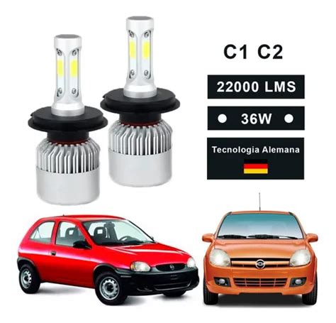 Kit Faros Delanteros Chevy C1 C2 3 Caras Alta Baja 22000lm Meses Sin