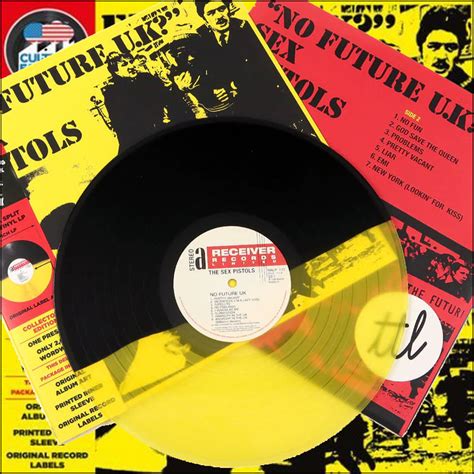 Sex Pistols No Future Uk Yellowblack Split Coloured Vinyl Rue