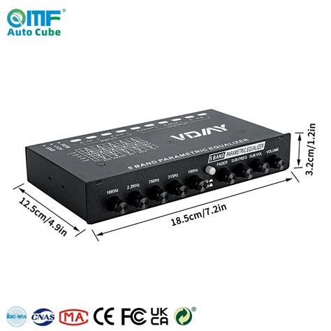 Car Digital Equalizer With Led Best Sell 12v Signal To Noise Ratio 75db