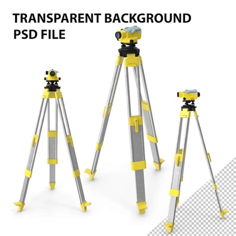 Premium Psd Survey Automatic Level On Tripod Png