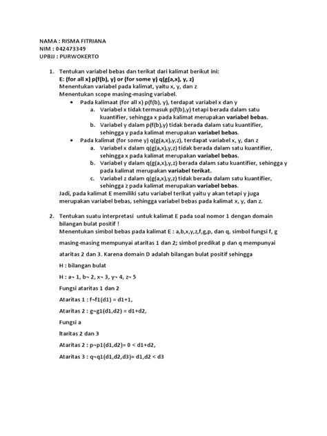 Diskusi 6 Logika Informatika Pdf