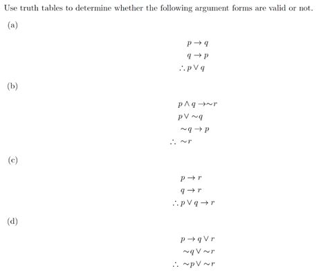 Solved Use truth tables to determine whether the following | Chegg.com