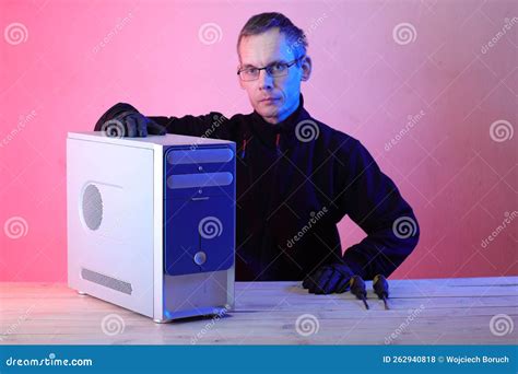 Disassembly Of An Old Desktop Computer On A Table Royalty Free Stock