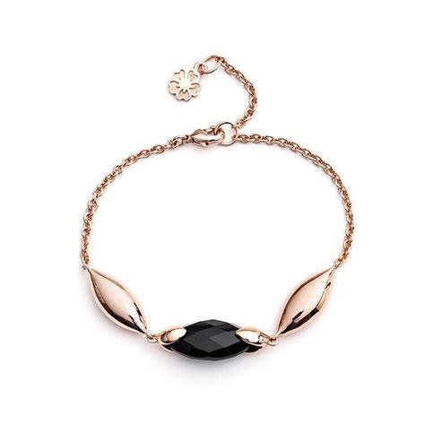 Azuni Hera Rose Gold Black Onyx Bracelet