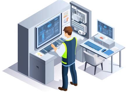 Premium Photo Industrial Programer Engineer Programing Cnc Machine Or