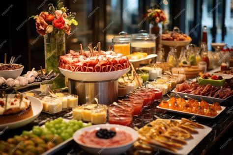 Premium Ai Image Buffet Party Meal Delicious Banquet Table Food