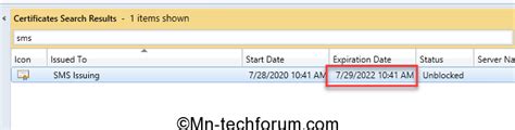 Sms Issuing Certificate Expired Mn Techforum We Learn We Share