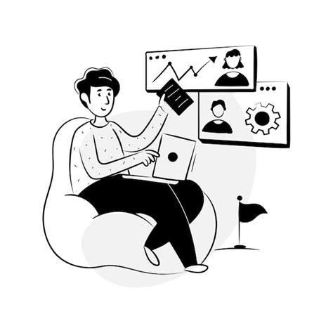 Premium Vector Online Data Hand Drawn Illustration Of Website Analytics