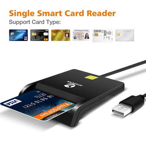 Zoweetek Credit Card Reader Smart Emv Card Reader For Id Use