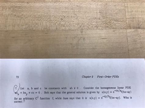 Solved Chapter 2 First Order Pdes 7 Let A B And C Be