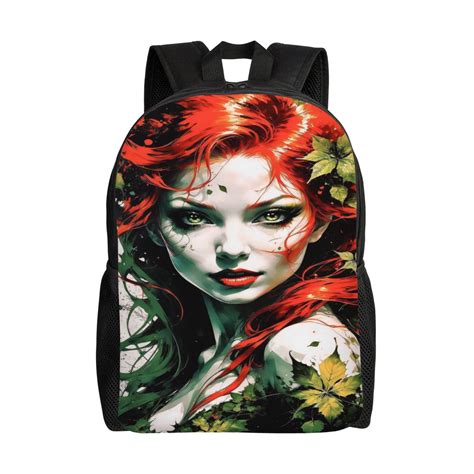 Poison Ivy Backpack 3d Printed Cartoon Laptop Bag Bookbag Lightweight Casual Travel Daypack