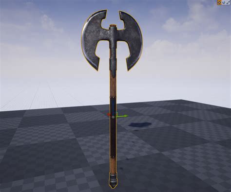 Artstation Two Handed Axe Low Poly 3d Model Game Assets