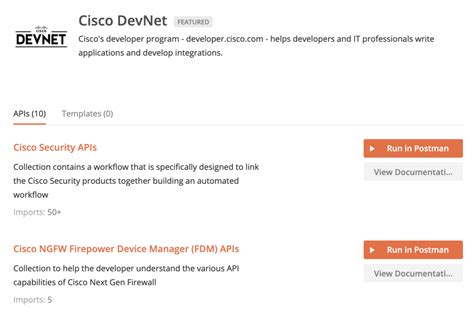 introducing cisco devnet apis to the postman api network security