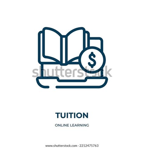 Tuition Icon Linear Vector Illustration Online Stock Vector Royalty