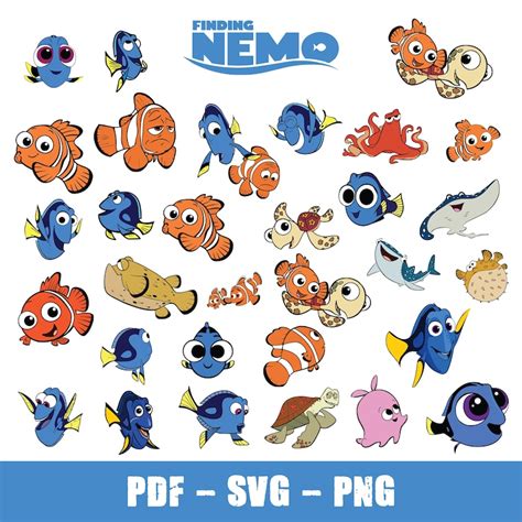 Finding Nemo Svg Bundle Dory Svg And Png Files For Cricut Nemo Png