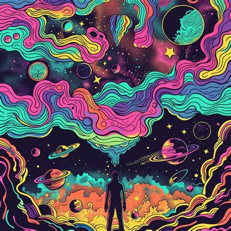 A Psychedelic Journey To A Positive Mindset Premium Ai Generated Image