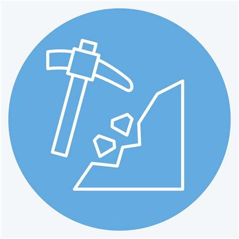 Icon Mining Related To Mining Symbol Blue Eyes Style Simple Design Editable Simple