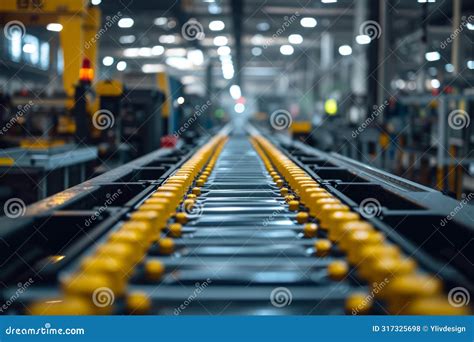 Systematic Assembly Line Background Generate Ai Stock Illustration