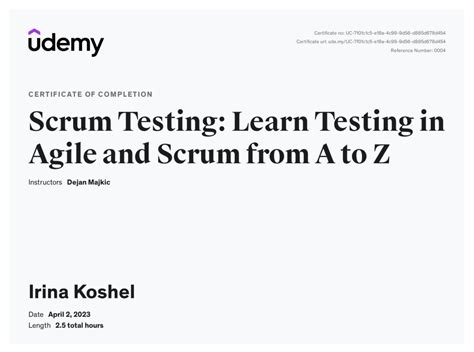 Irin Koshel On Linkedin Udemy Course Completion Certificate