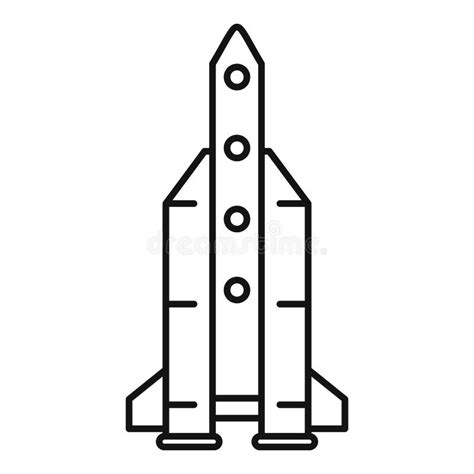 Space Rocket Icon Outline Style Stock Vector Illustration Of Launch Rocket 146620707