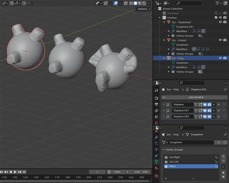 Mesh How To Have Duplicated Meshes With Different Vertex Groups In Blender Stack Exchange