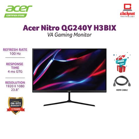 Acer Nitro Fhd Amd Freesync Gaming Monitor Qg Y H Hz Lazada