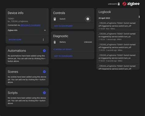 Bug Issues With Tze200a7sghmms · Issue 2366 · Zigpyzha Device